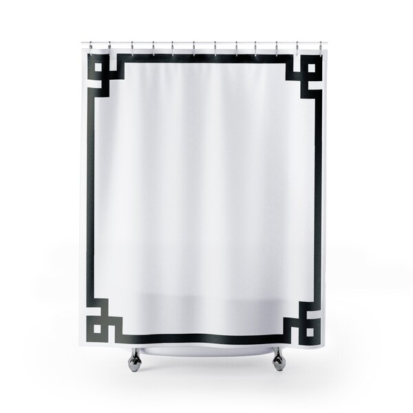 Greek Key Shower Curtain - Etsy