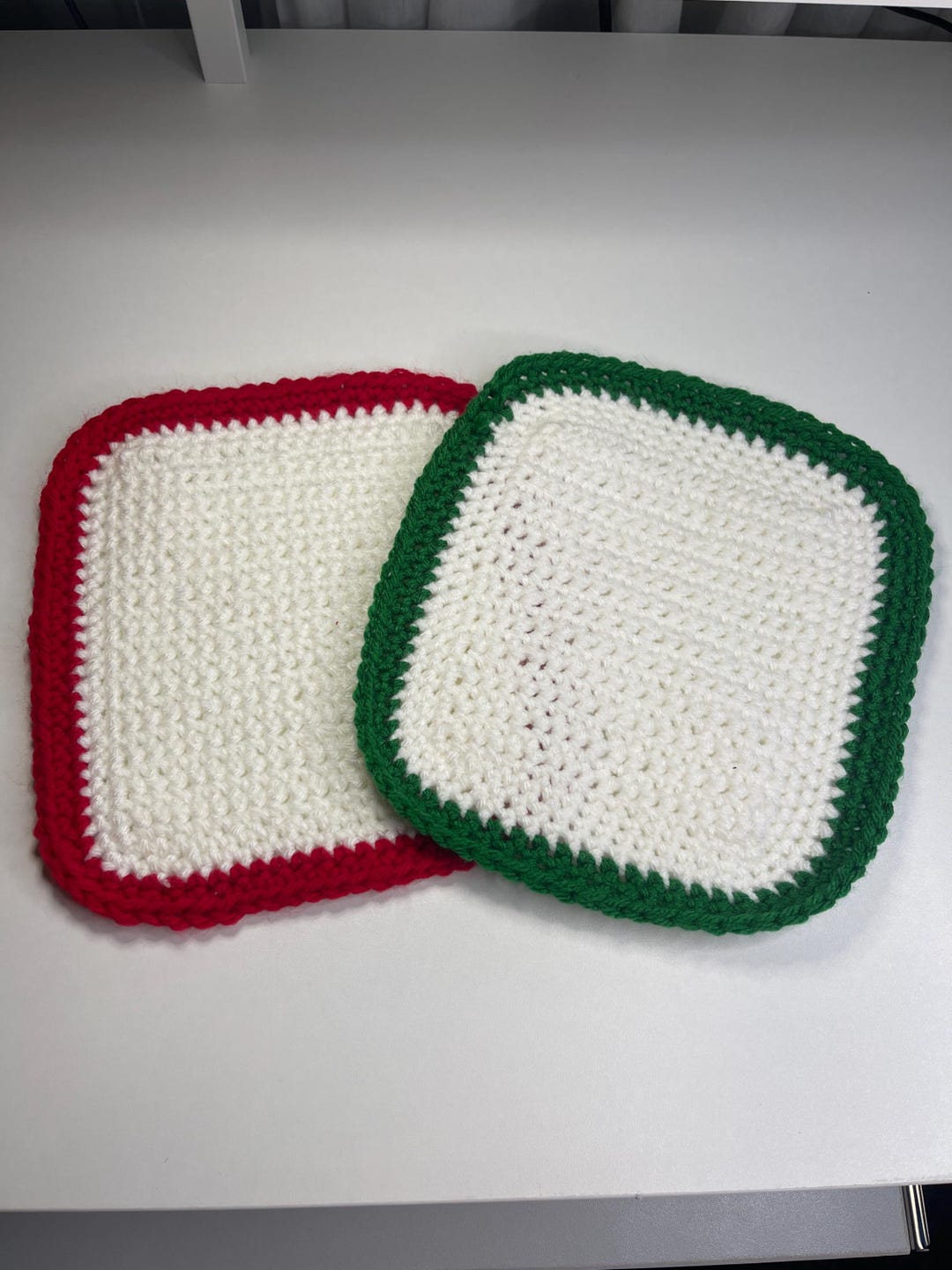 Crochet Pot Holders Handamde Set of 2 With Extra Long Pot Holder Option ...
