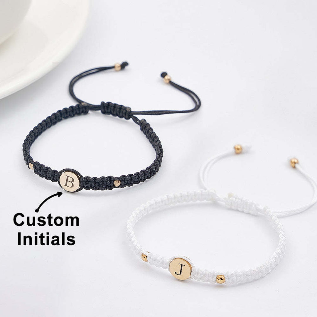 Personalized Couple Bracelets Matching Bracelets for Couples Engraving ...