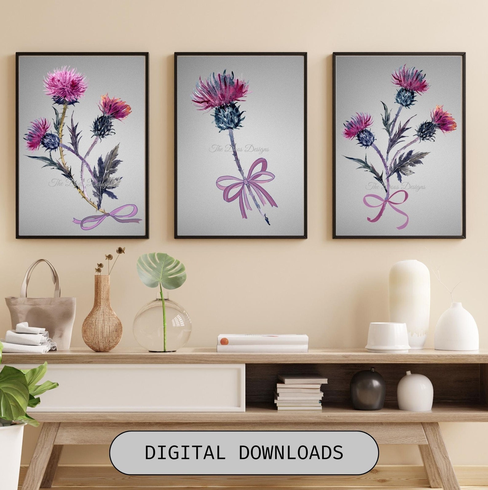 Scottish Thistle Print, Scottish Gifts, Scottish Wall Art, Thistle Art ...