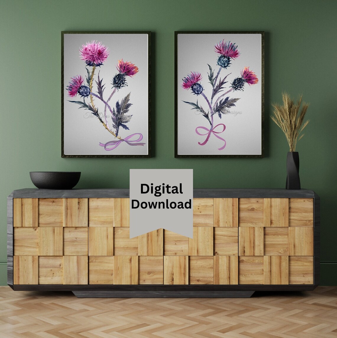Scottish Thistle Print, Scottish Gifts, Scottish Wall Art, Thistle Art ...