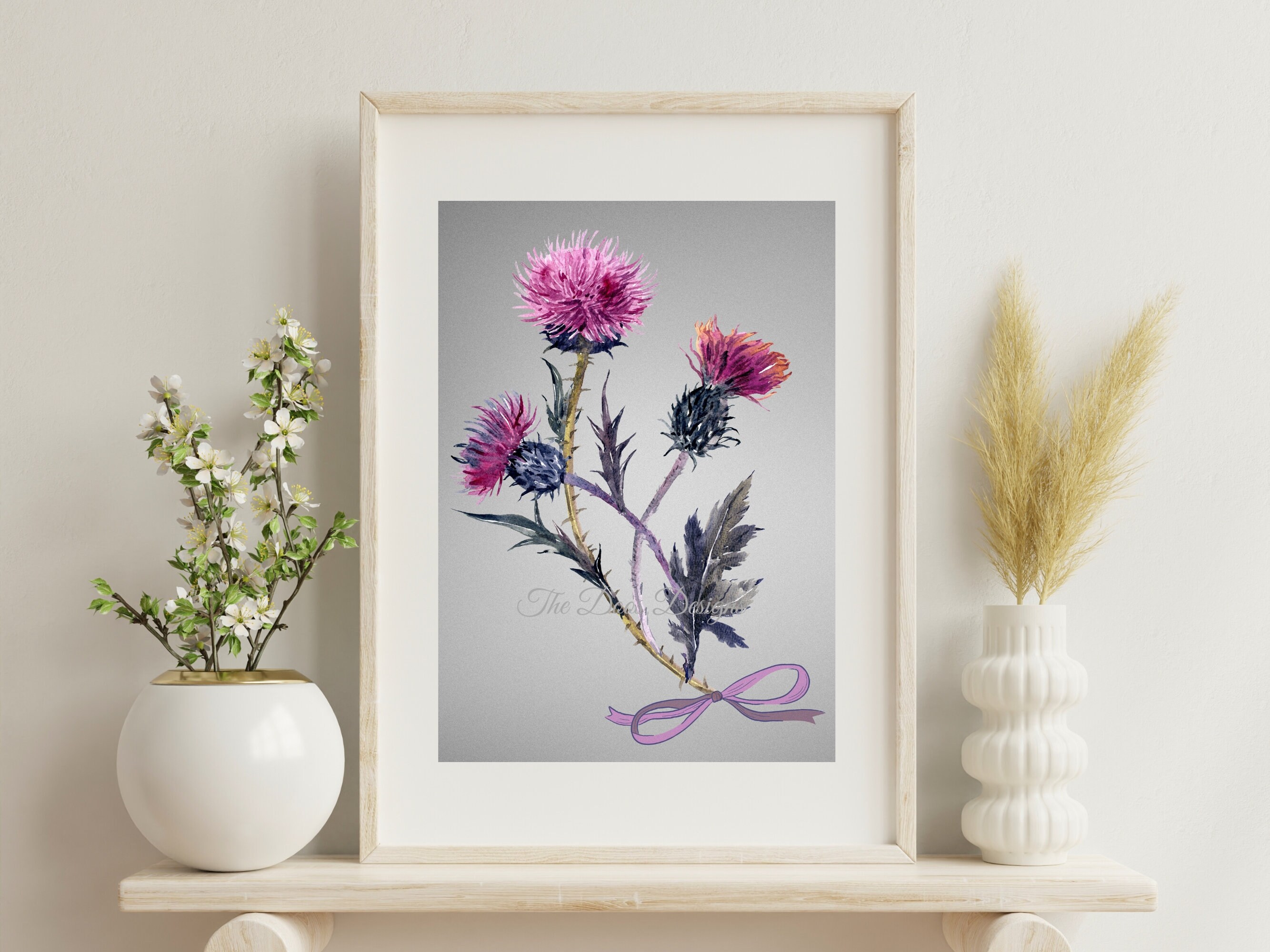 Scottish Thistle Print, Scottish Gifts, Scottish Wall Art, Thistle Art ...