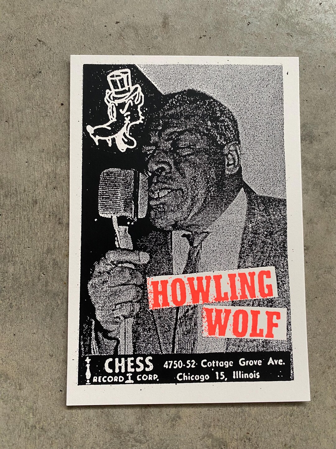 Howling Wolf 3.5” X 5” Mini Art Print - Etsy