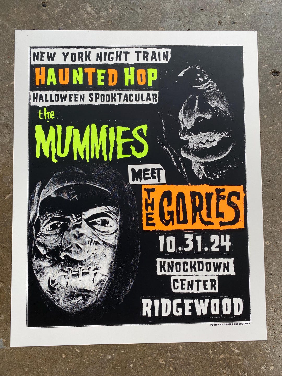 The Mummies Meet the Gories 16” X 20” Gig Poster New York Night Train ...