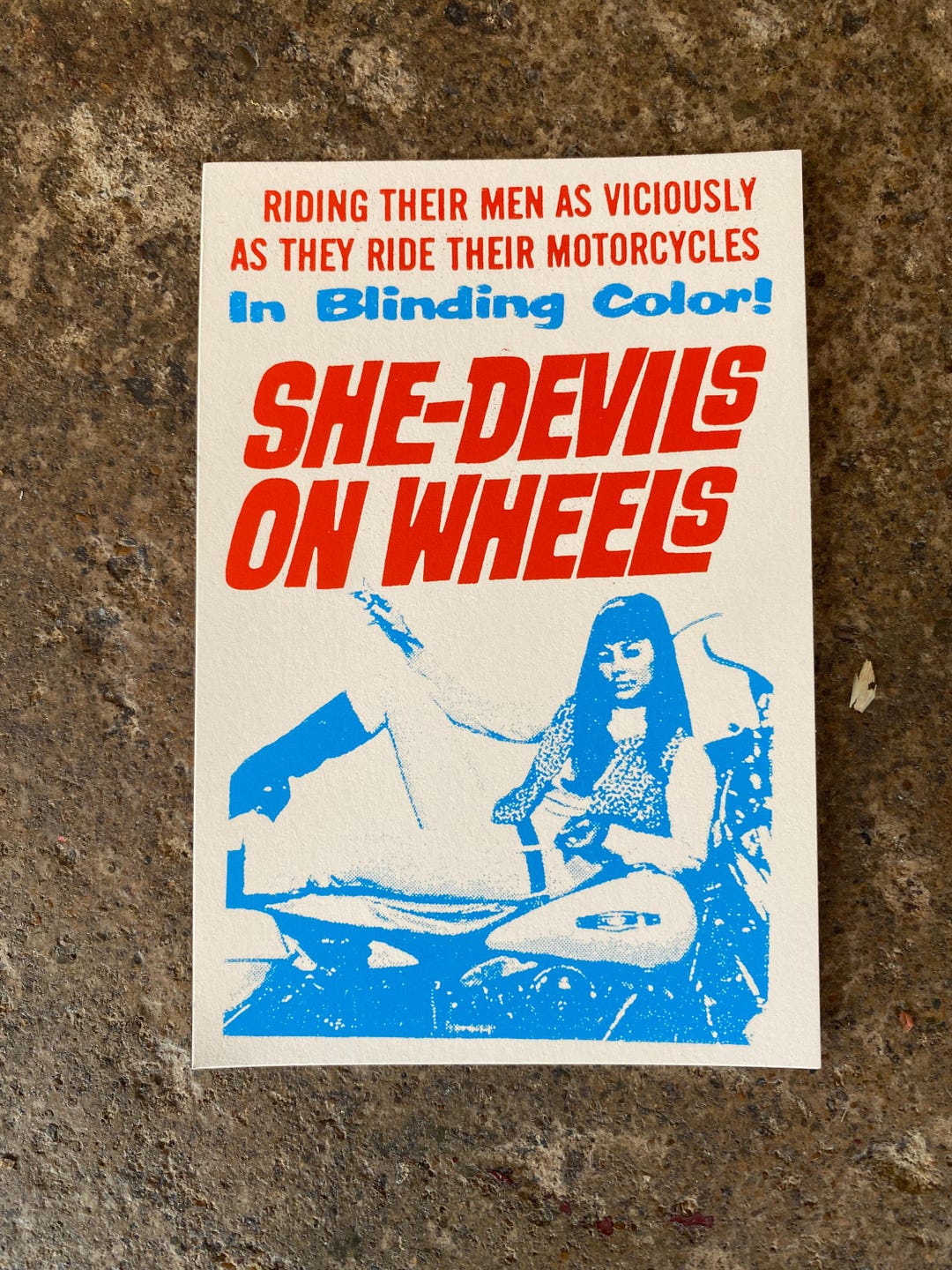 She Devils on Wheels 3.5” X 5” Mini Silkscreen Print - Etsy