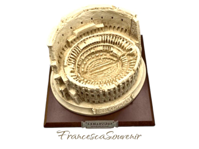 COLOSSEUM OF ROME: Miniature of the Colosseum of Rome With Wooden Base ...