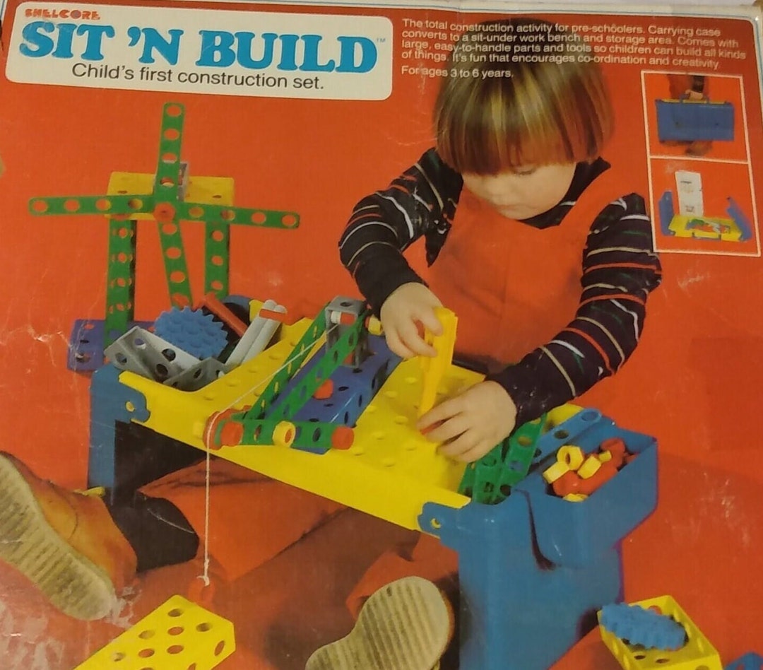 Vintage 1983 Sit 'N Build Construction Set - Etsy