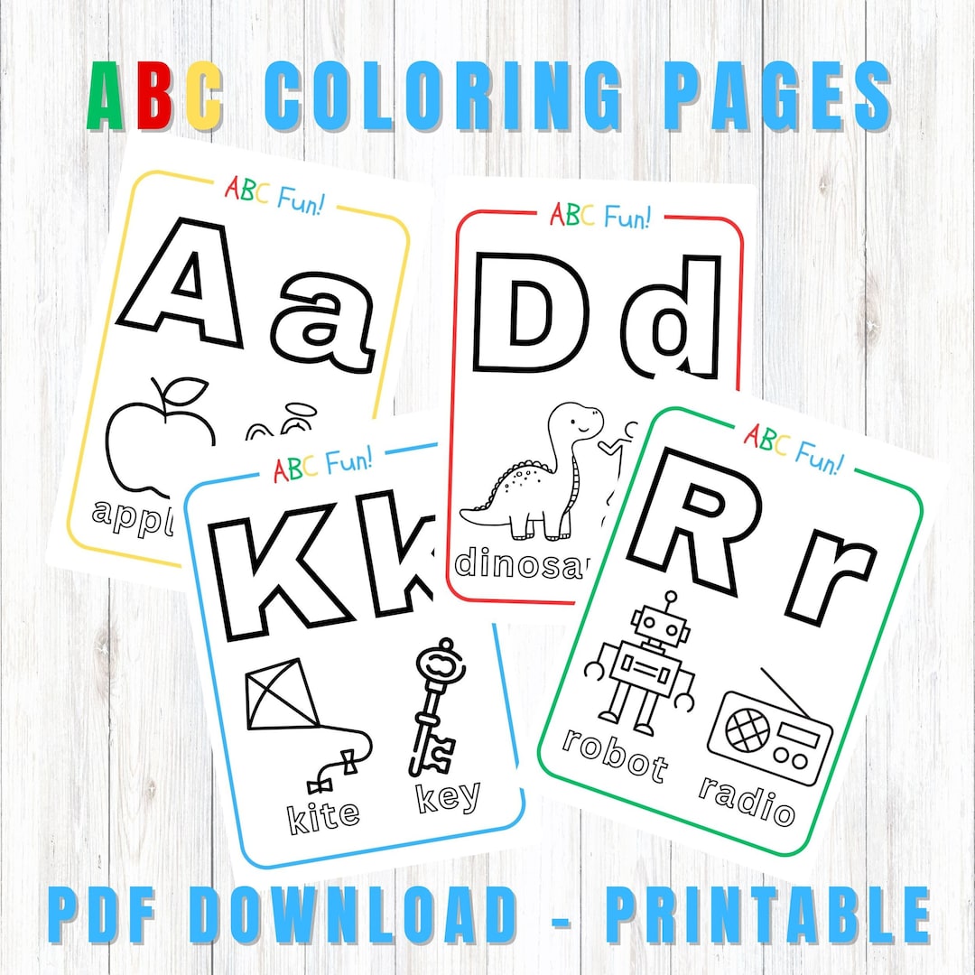 ABC Coloring Pages for Kids | Alphabet Learning | Kids Activity Time ...