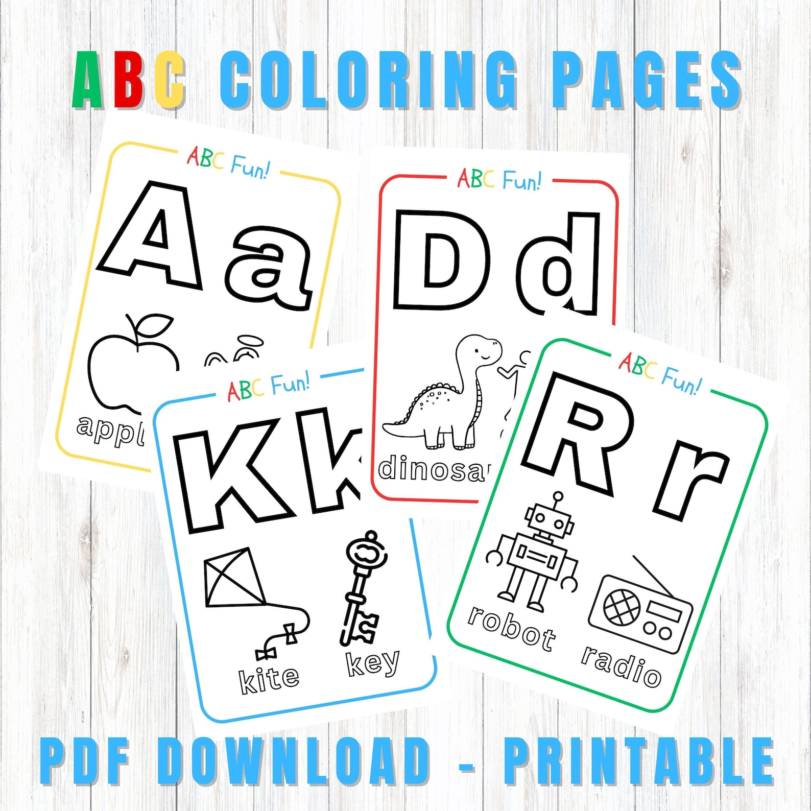 ABC Coloring Pages for Kids | Alphabet Learning | Kids Activity Time ...