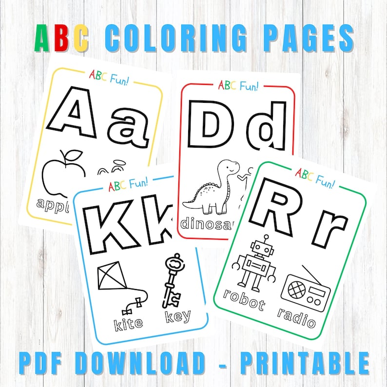 ABC Coloring Pages for Kids | Alphabet Learning | Kids Activity Time ...