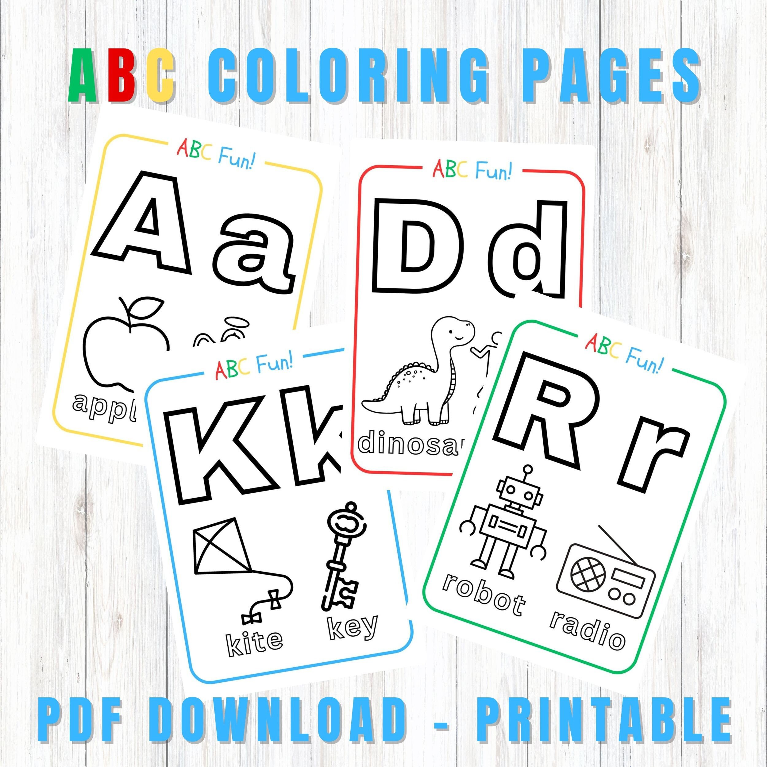 ABC Coloring Pages for Kids | Alphabet Learning | Kids Activity Time ...