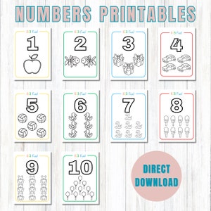 123 Coloring Pages for Kids Numbering Learning Kids Activity Time ...