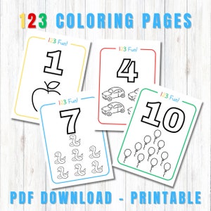 123 Coloring Pages for Kids Numbering Learning Kids Activity Time ...
