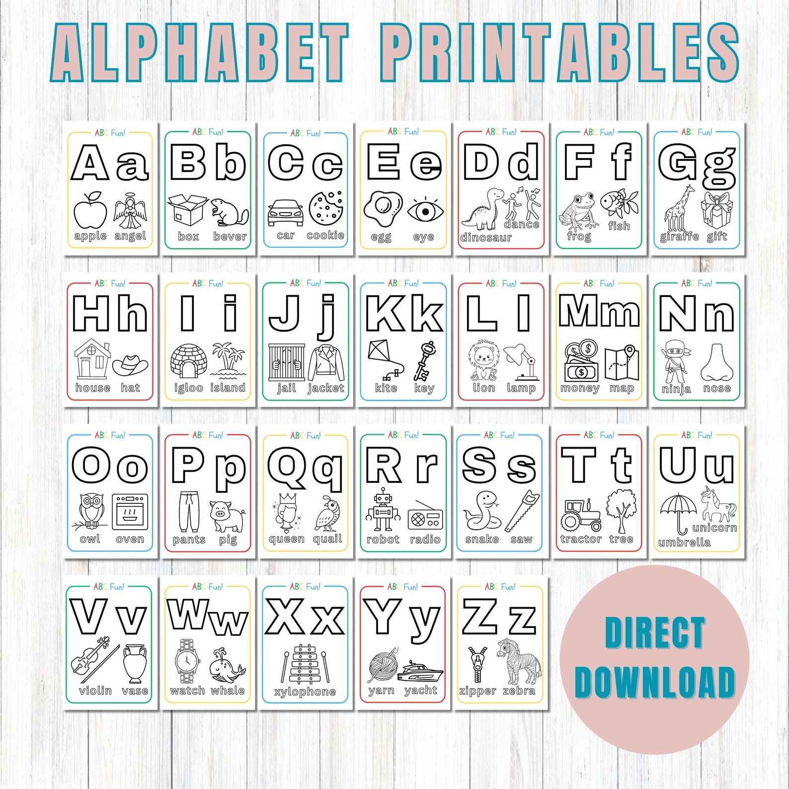 ABC Coloring Pages for Kids | Alphabet Learning | Kids Activity Time ...