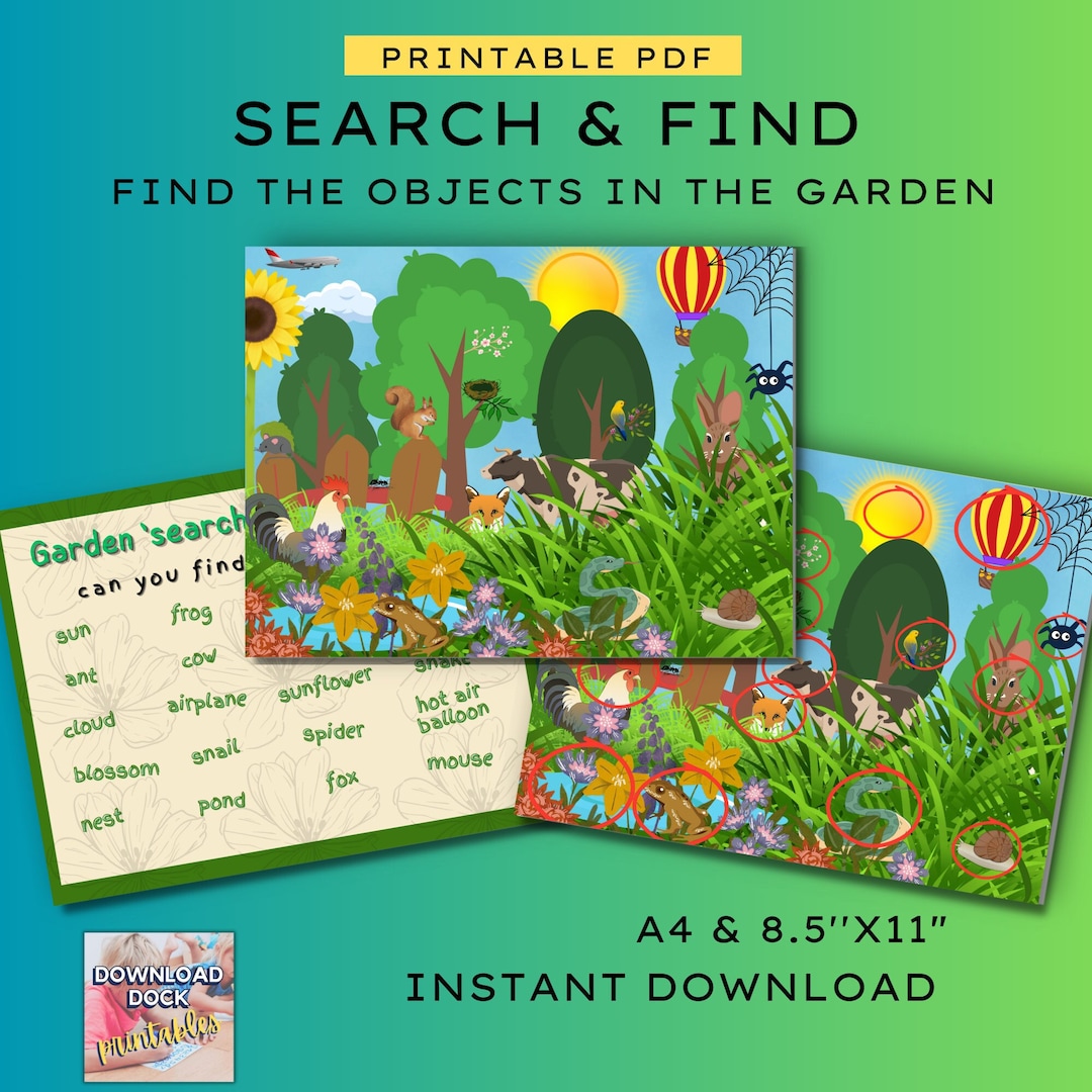Hidden Object Game for Kids. Printable Search and Find the Objects in ...
