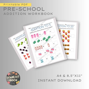 Preschool Addition Math Worksheets. Educational Activity for ...