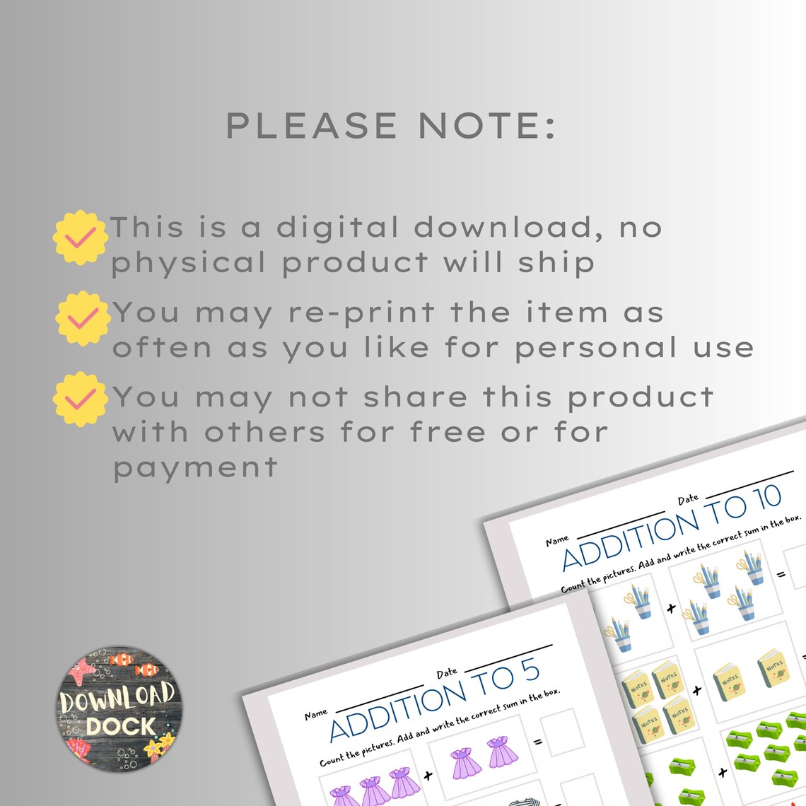 Preschool Addition Math Worksheets. Educational Activity for ...