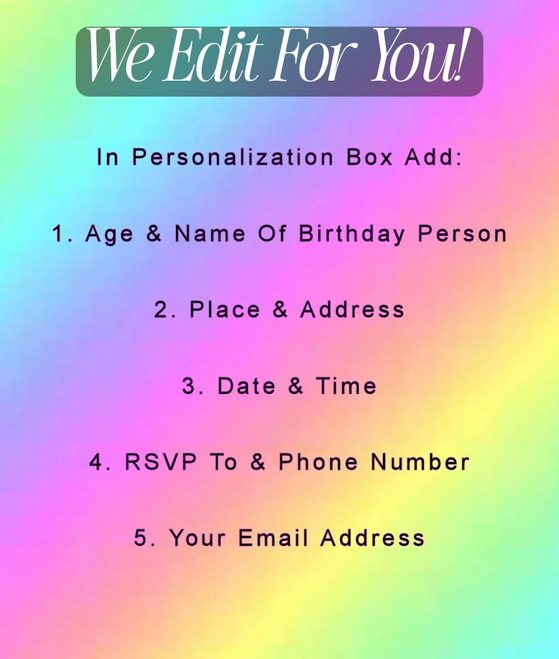 90s Lisa Frank Inspired - Birthday Invitation - Etsy