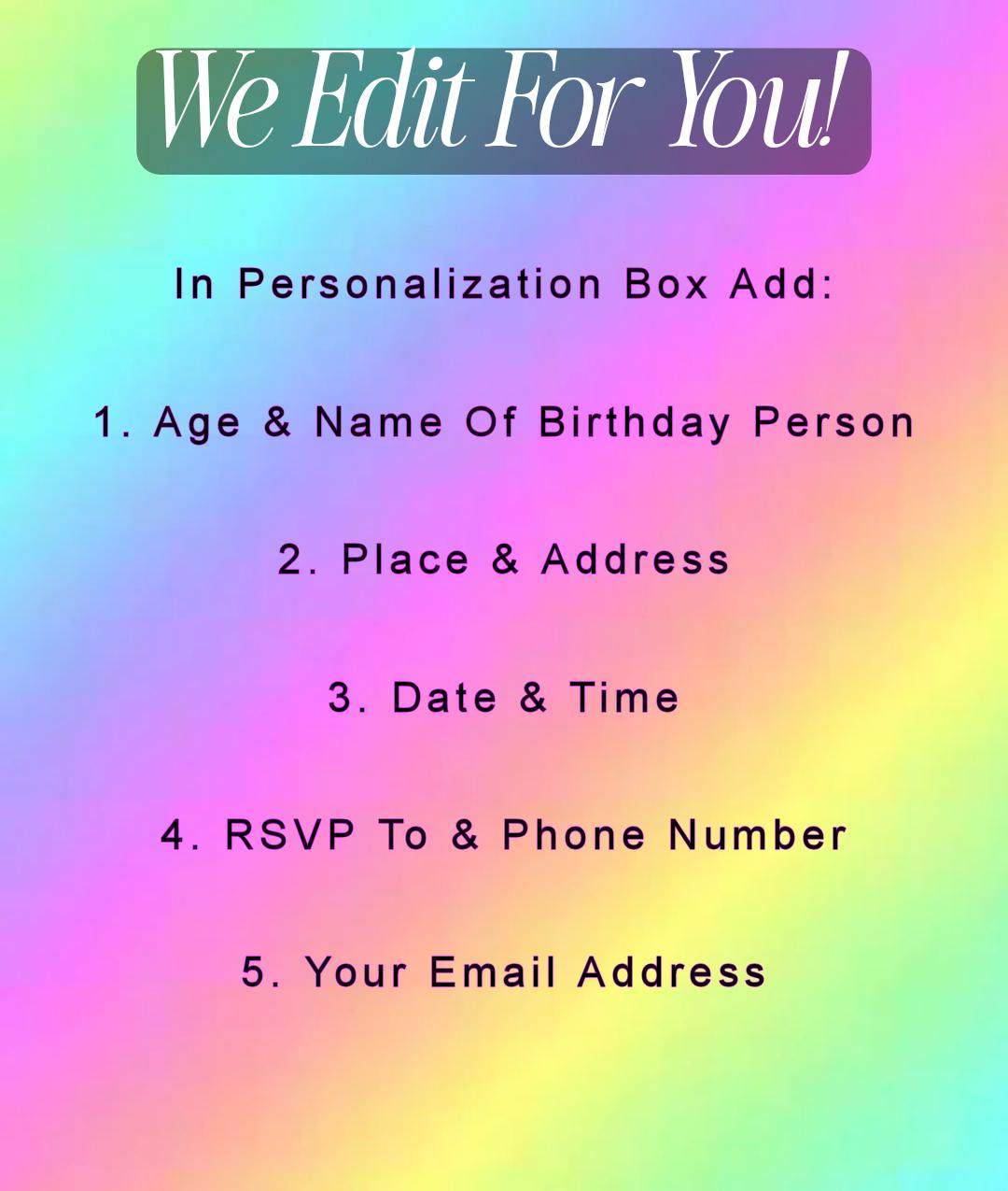 90s Lisa Frank Inspired - Birthday Invitation - Etsy