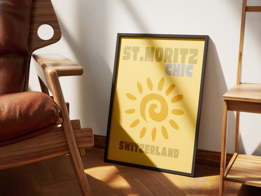 St Moritz Poster, Switzerland Luxury, Switzerland Print, St Moritz ...