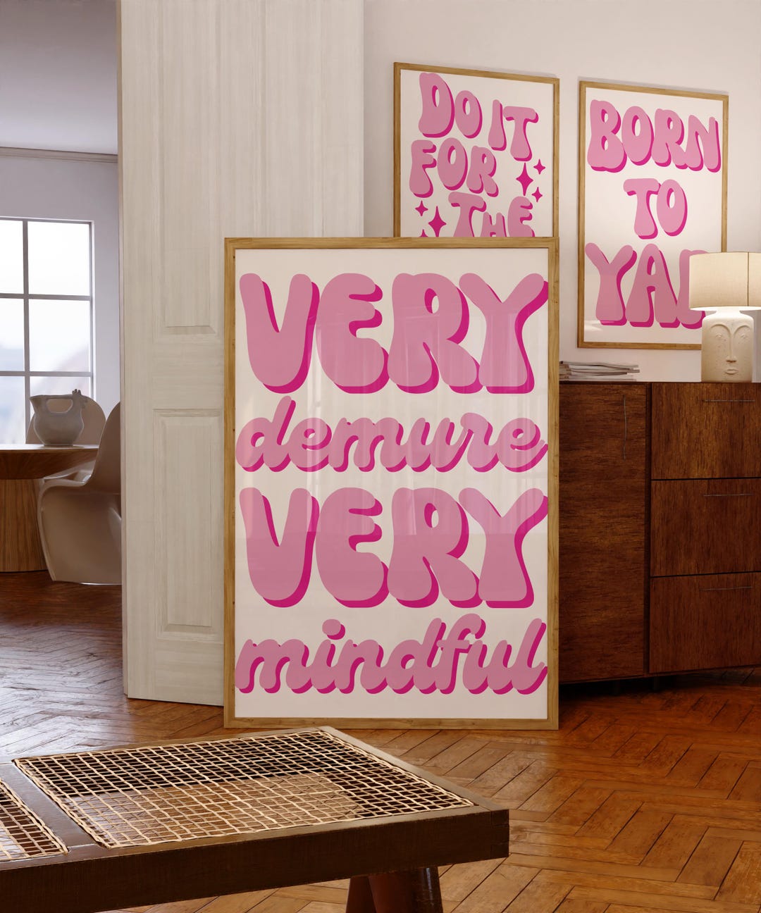 Very Demure Very Mindful, Tiktok Trend Poster, Trendy Girly Office Wall ...