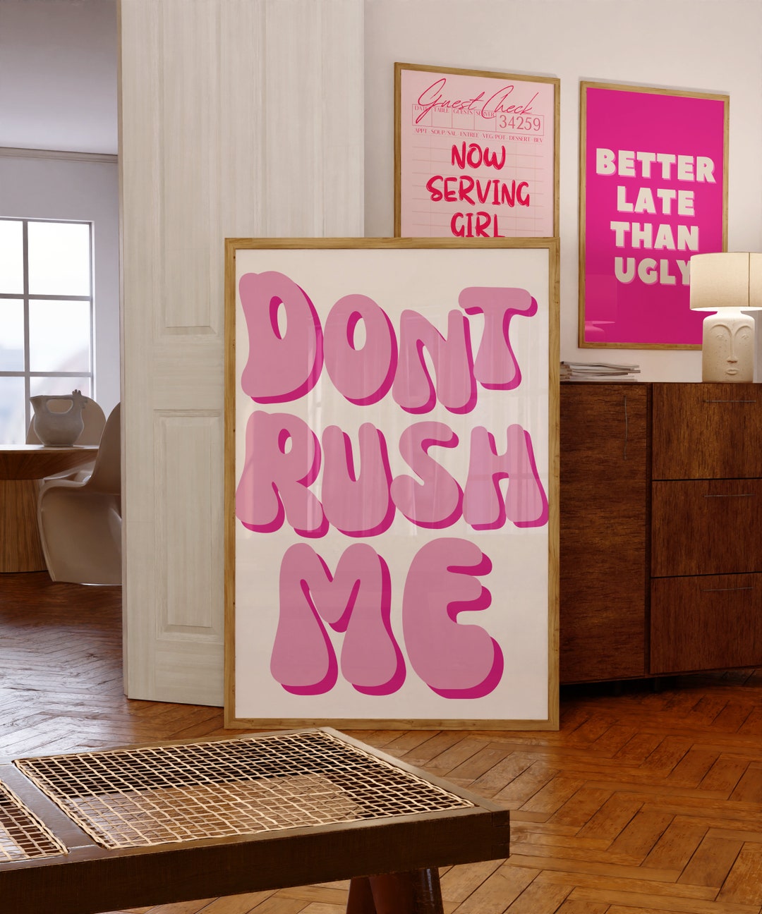 Don't Rush Me, Girl Dorm Decor, 111, Trendy Wall Art, Bedroom Decor ...