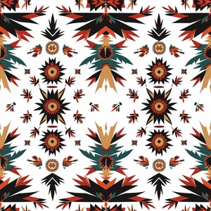 Bundle of 40 Native Art Seamless Pattern Illustrations on White ...