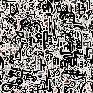 Bundle of 40 Calligraphy Art Seamless Pattern Illustrations , Digital ...