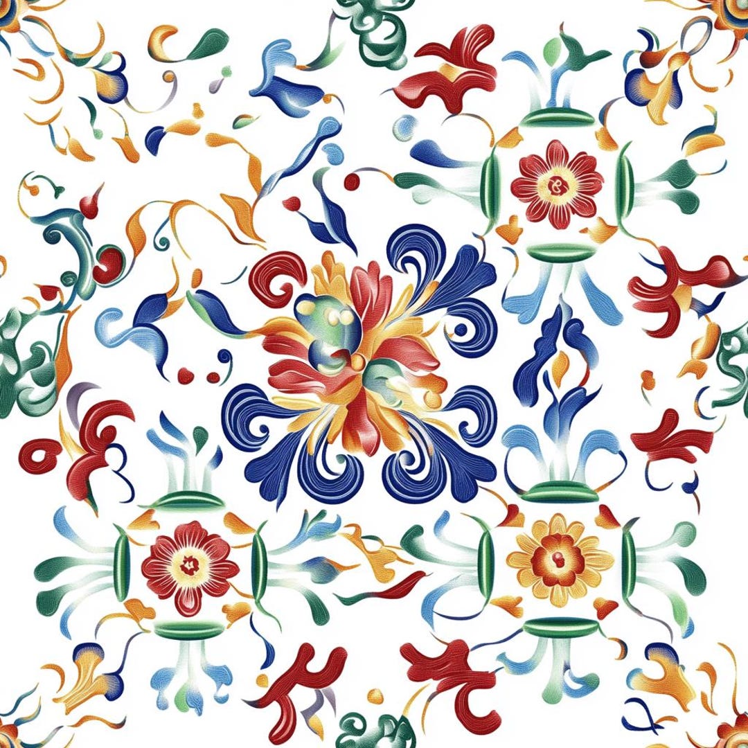 Bundle of 40 Chinese Asymmetrical Seamless Pattern Art Illustrations ...