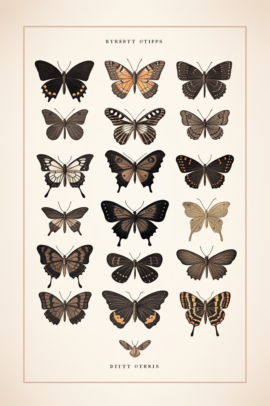 Bundle of 100 Various Butterflies Images Ready for Print - Etsy