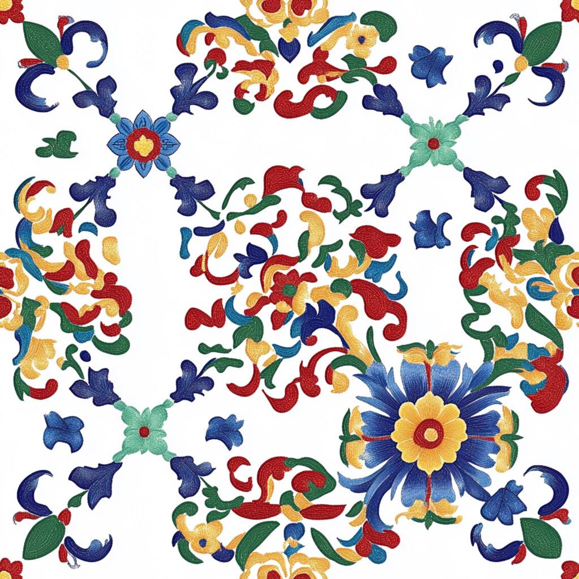 Bundle of 40 Chinese Asymmetrical Seamless Pattern Art Illustrations ...