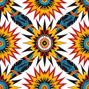 Bundle of 40 Native Art Seamless Pattern Illustrations on White ...