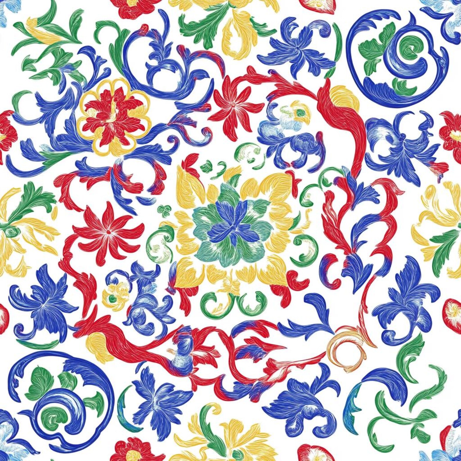 Bundle of 40 Chinese Asymmetrical Seamless Pattern Art Illustrations ...