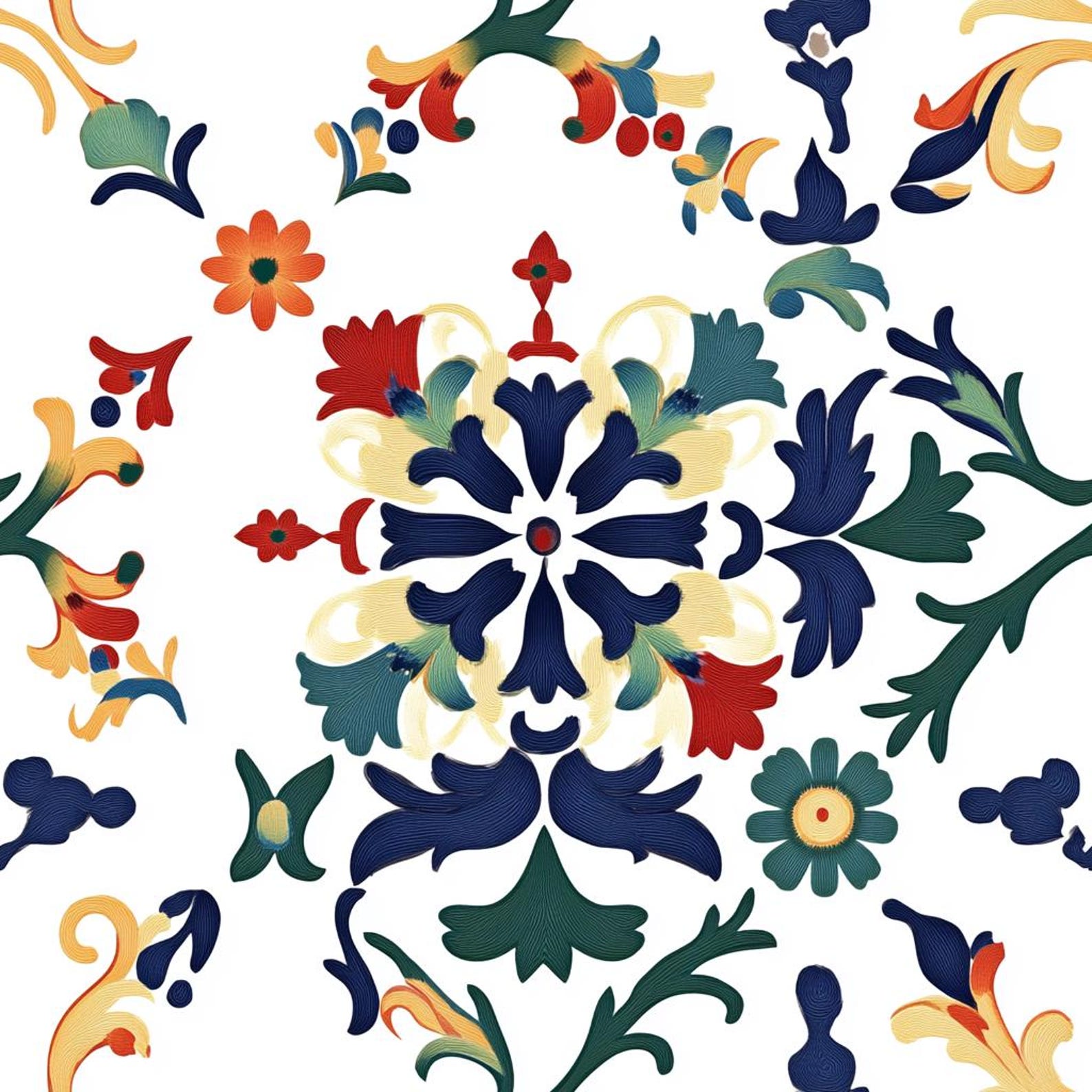 Bundle of 40 Chinese Asymmetrical Seamless Pattern Art Illustrations ...