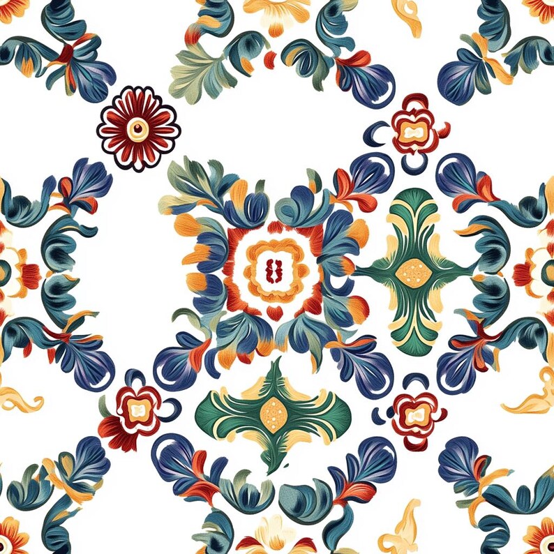 Bundle of 40 Chinese Asymmetrical Seamless Pattern Art Illustrations ...