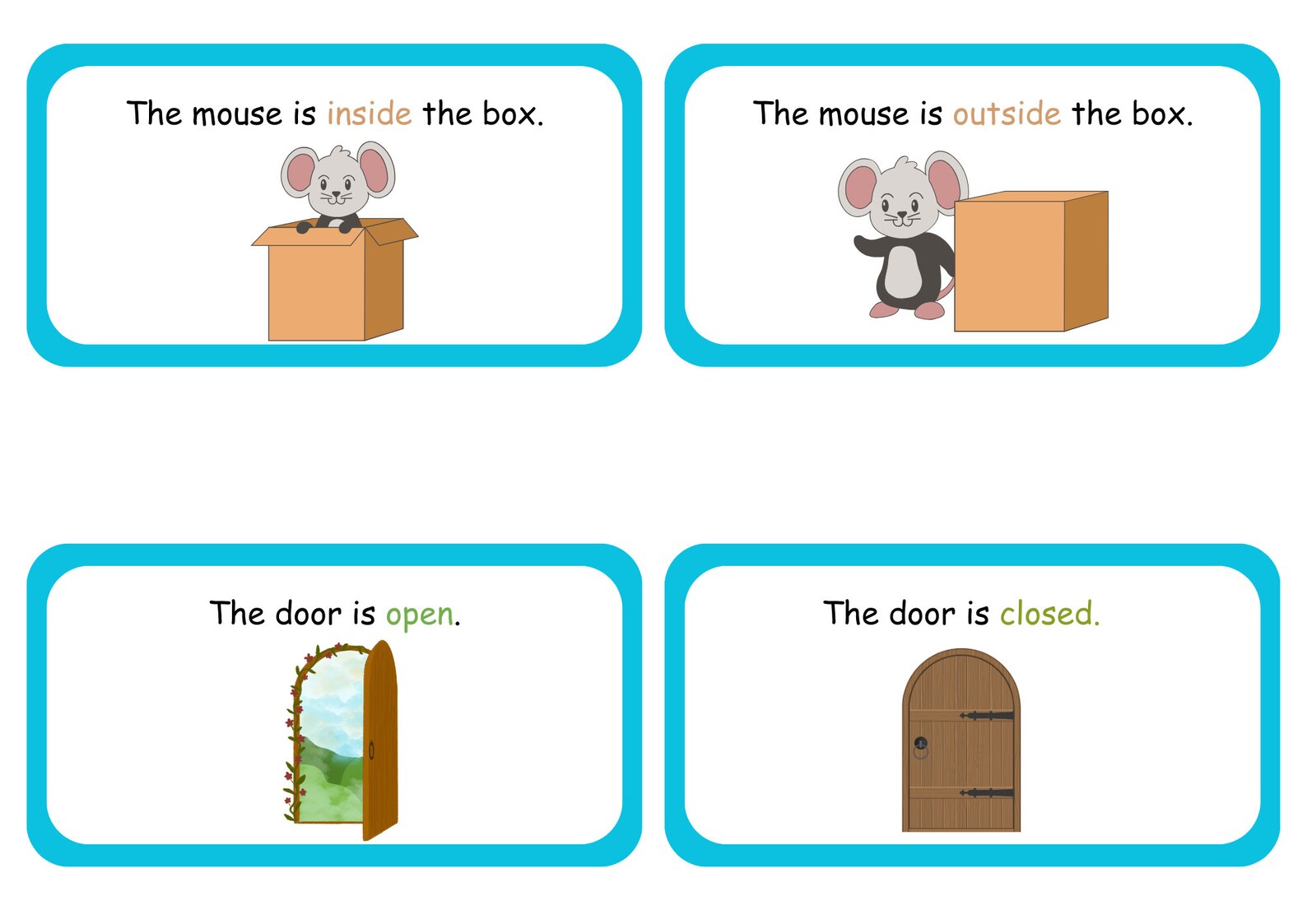 12 Preposition Flashcards / EYFS/ Autism / Home Learning/ Educational ...