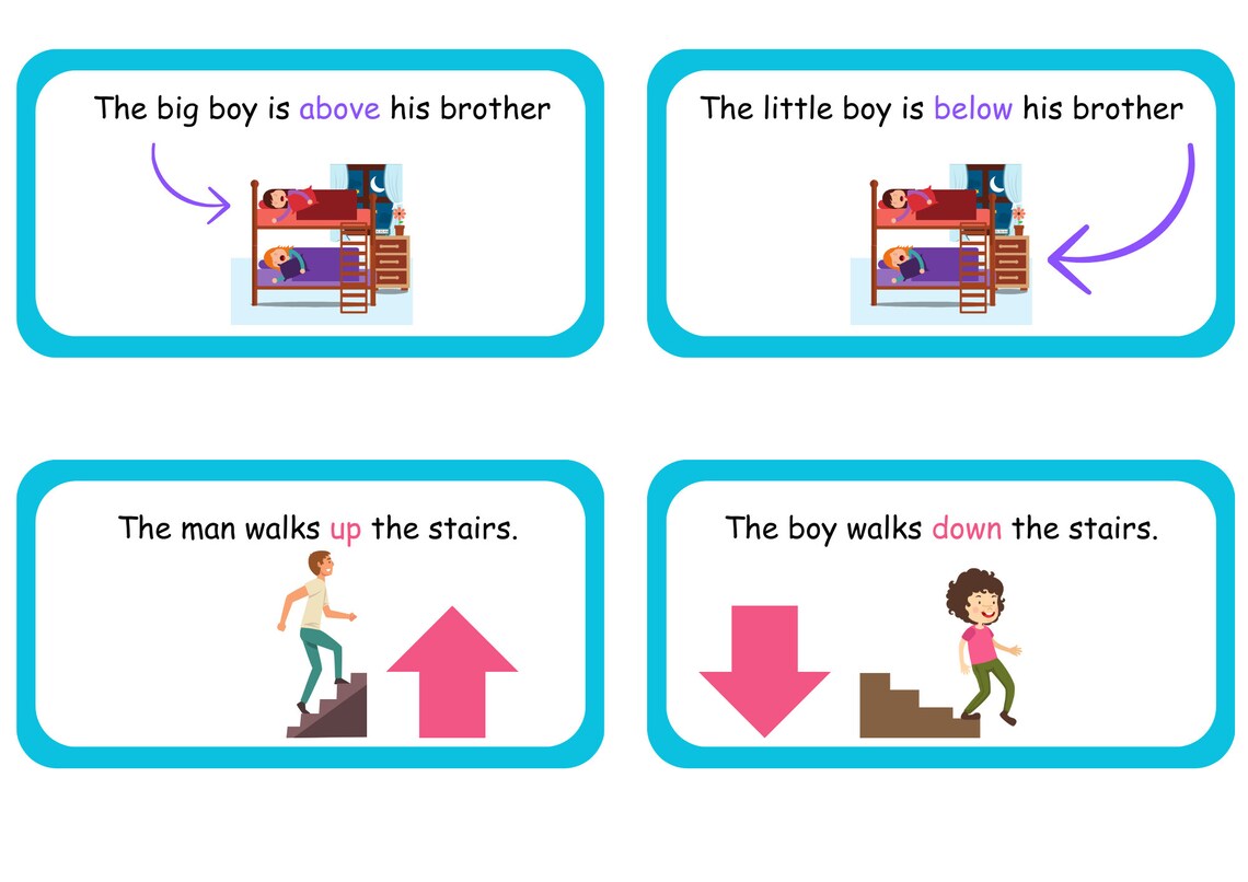 12 Preposition Flashcards / EYFS/ Autism / Home Learning/ Educational ...