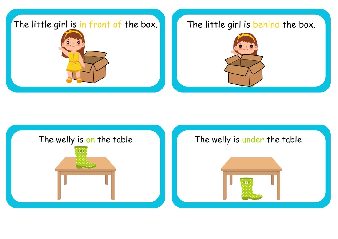 12 Preposition Flashcards / EYFS/ Autism / Home Learning/ Educational ...