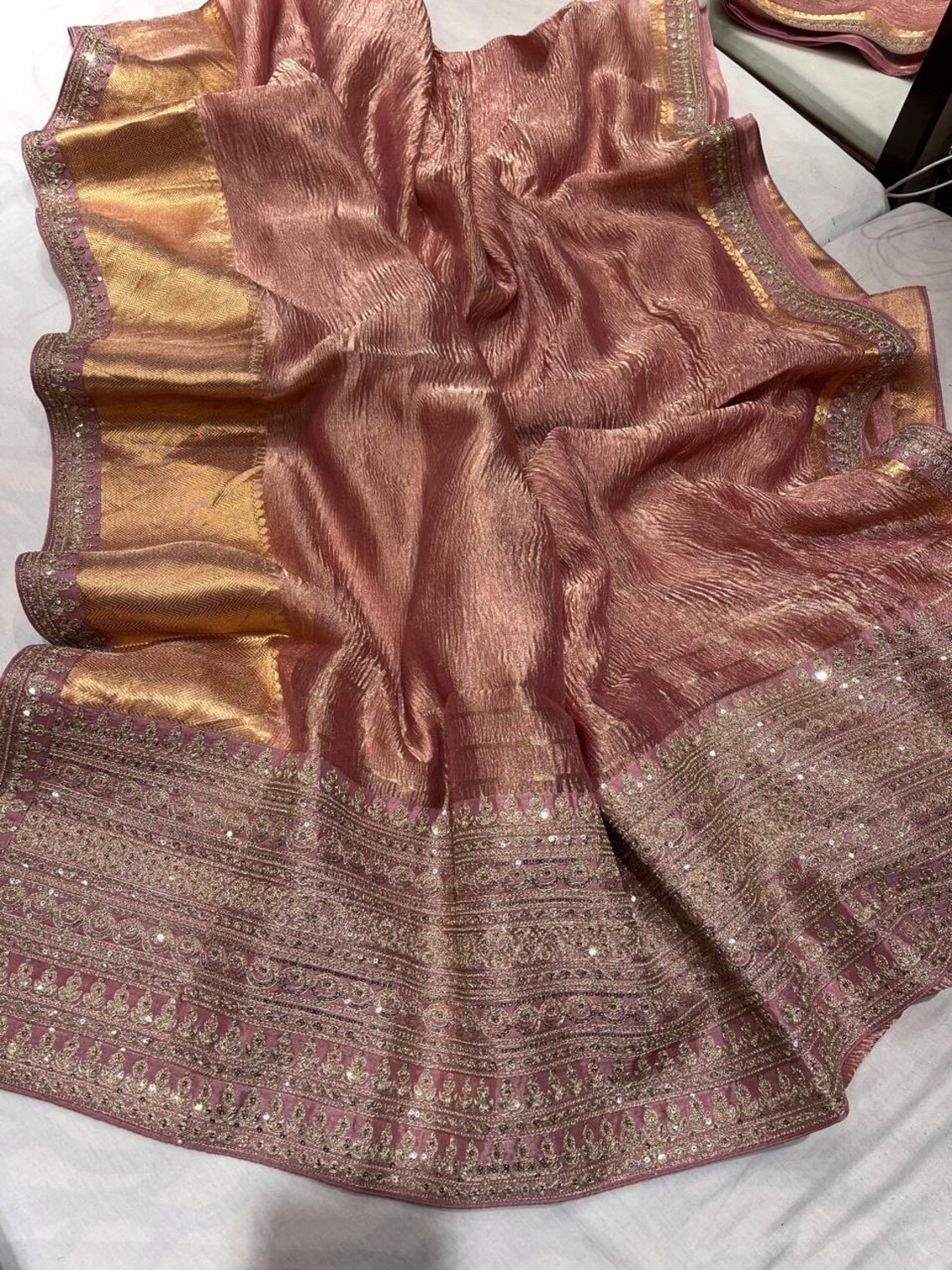 Crush Tissue Saree / Kanjeevaram Saree / Indian Sarees / Sari - Etsy