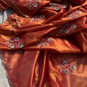 Zeneba Tissue Saree/zari Sari - Etsy