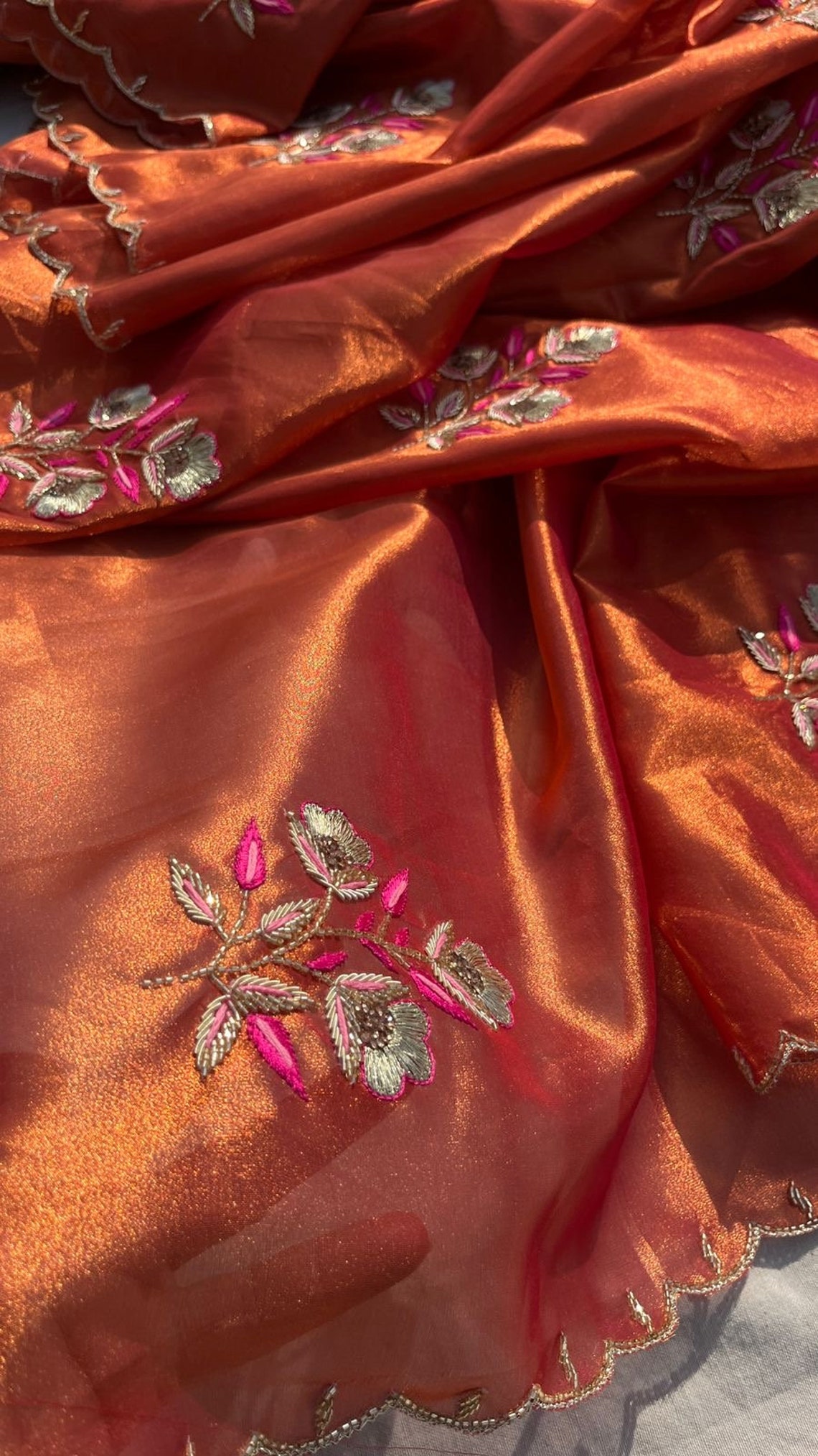 Zeneba Tissue Saree/zari Sari - Etsy