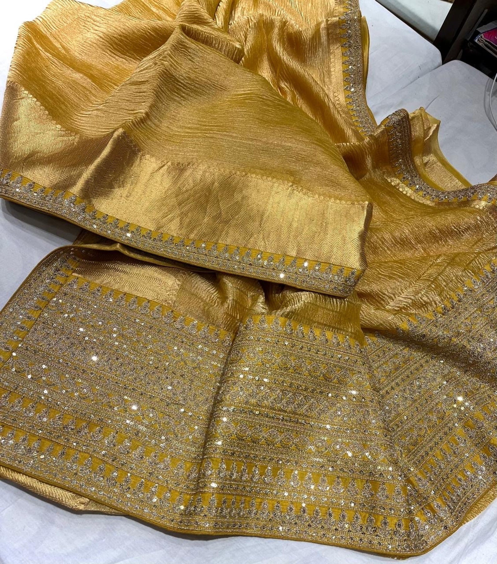Crush Tissue Saree / Kanjeevaram Saree / Indian Sarees / Sari - Etsy