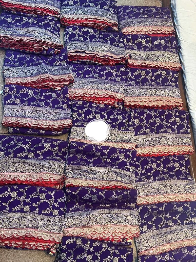 Purple Khaddi Georgette Saree/indian Traditional Sarees - Etsy