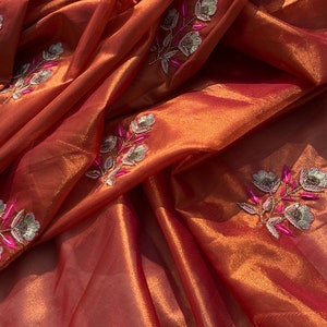 Zeneba Tissue Saree/zari Sari - Etsy