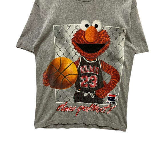 Vintage Elmo Sesame Street Parody Jordan Basketball S… - Gem
