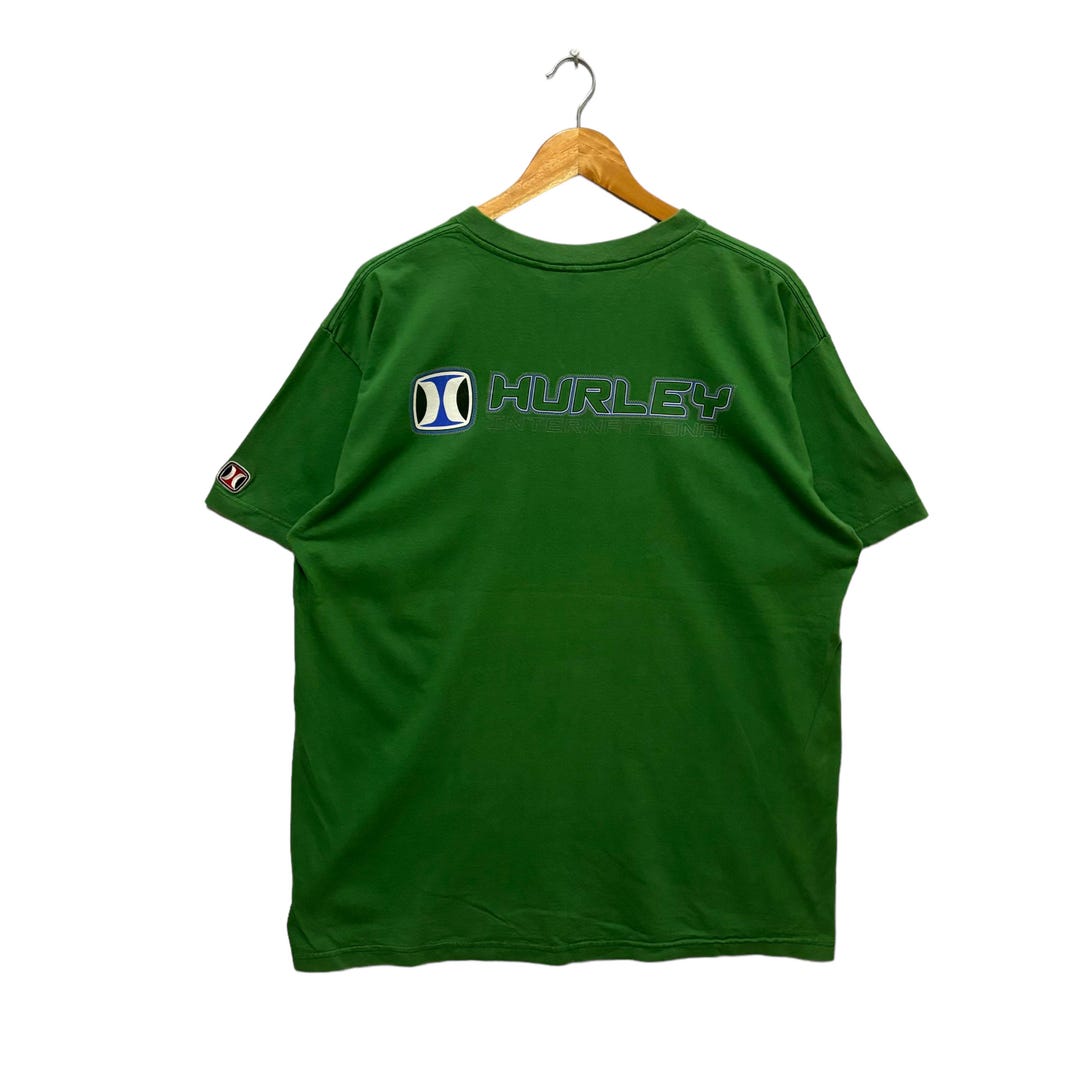 Vintage Hurley Centre Logo Made in Usa Streetwear Style Top Tees Tshirt ...