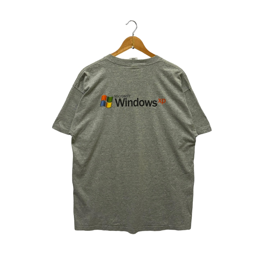 Microsoft Windows Xp Vintage Design Big Logo Graphic Streetwear Style ...