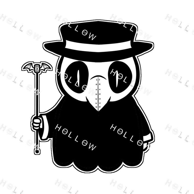 Cute Plague Doctor PNG, Cutesy Vector Image, Digital Download, for ...