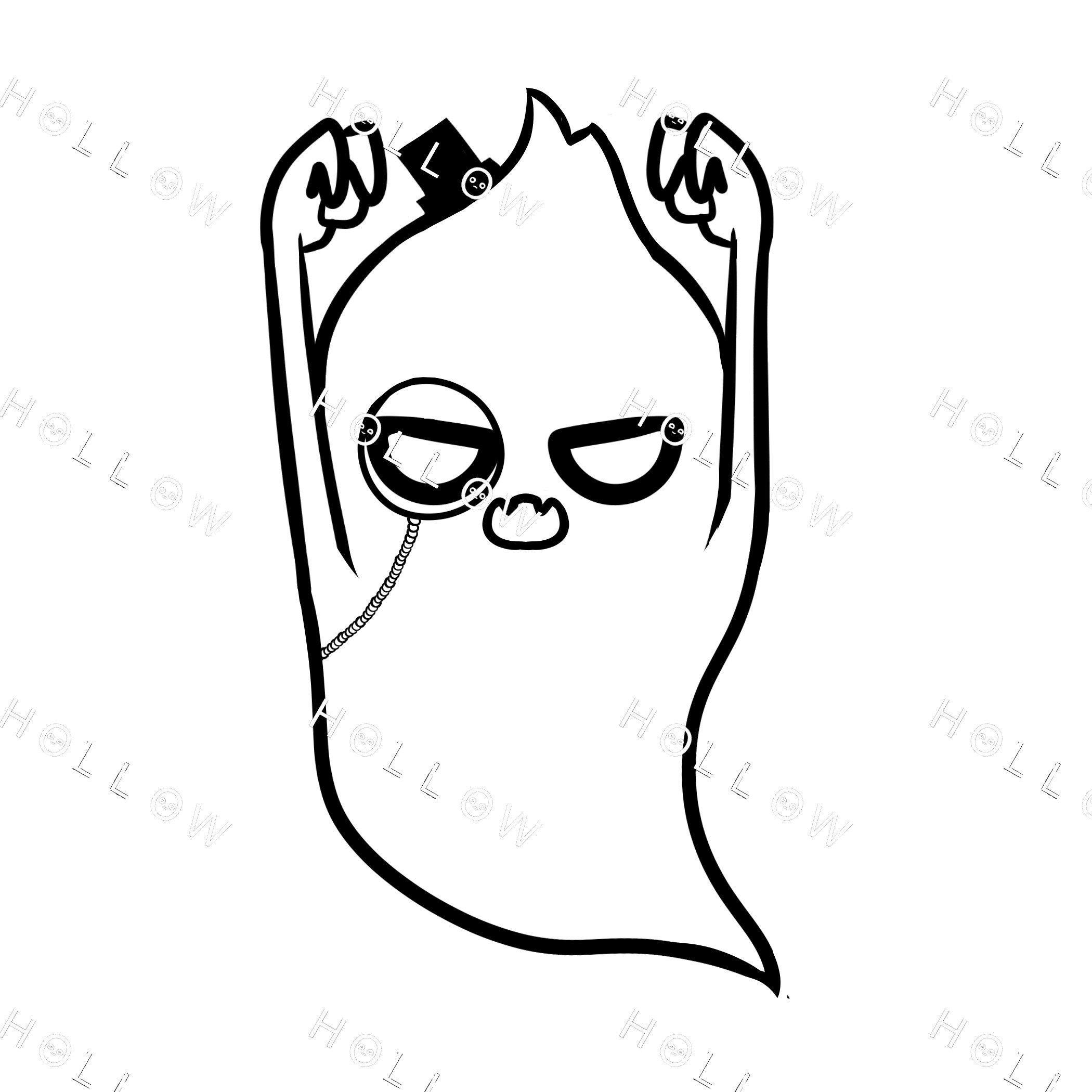 Fancy Ghost PNG, Cutesy Vector Image, Digital Download, for Sublimation ...