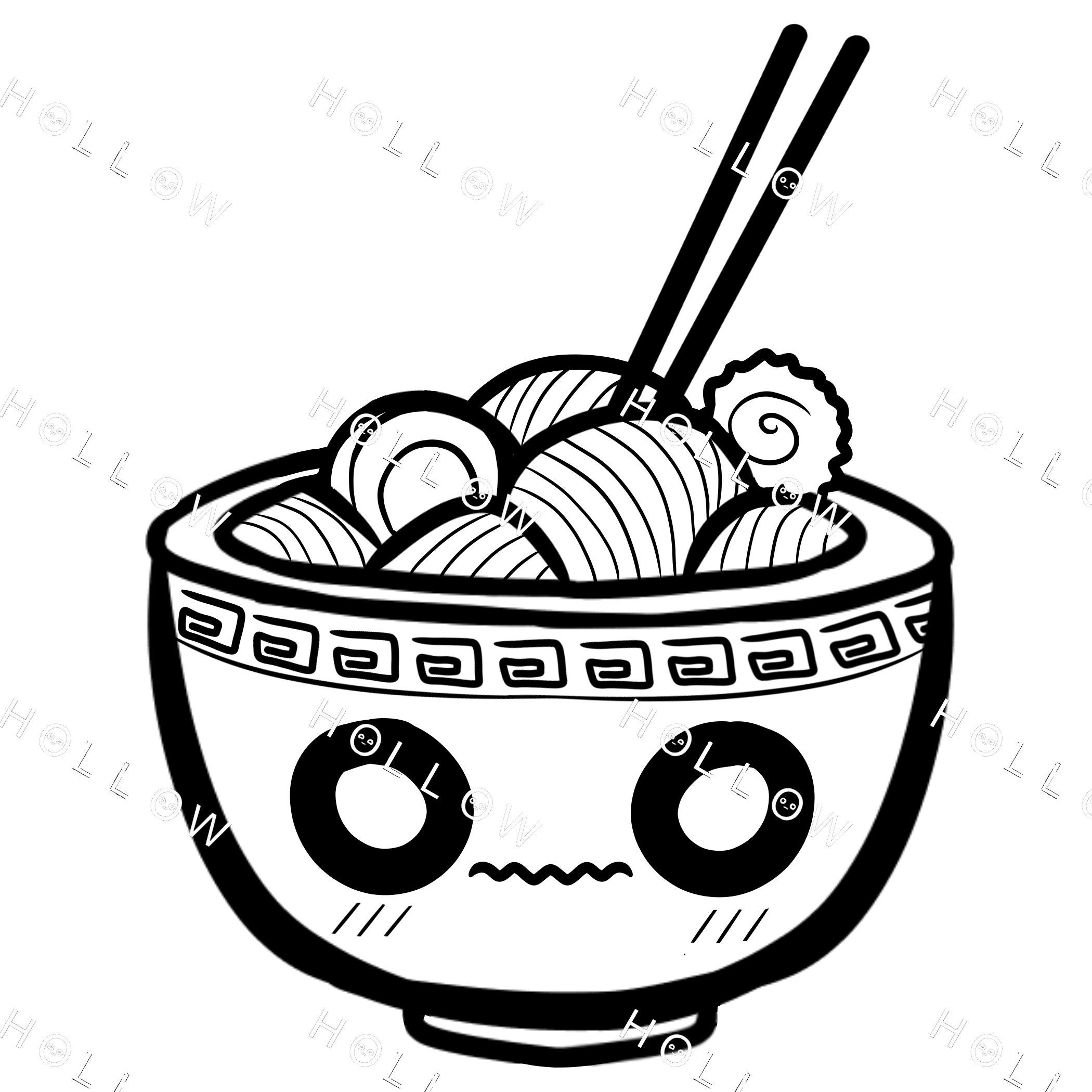 Cute Ramen Bowl PNG, Cutesy Vector Image, Digital Download, for ...